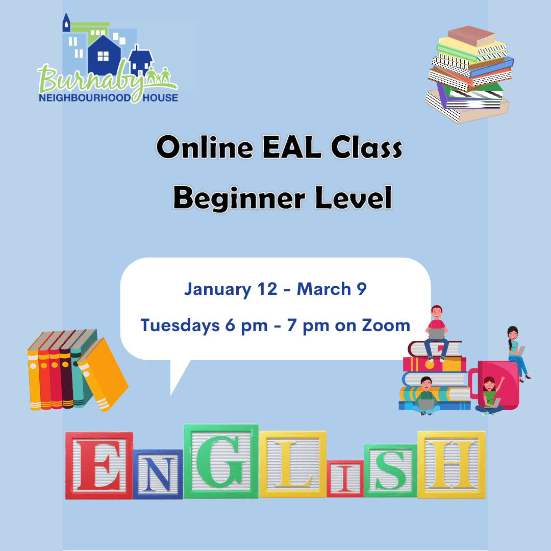 Online EAL Class at the Burnaby Neighbourhood House - Literacy Now Burnaby